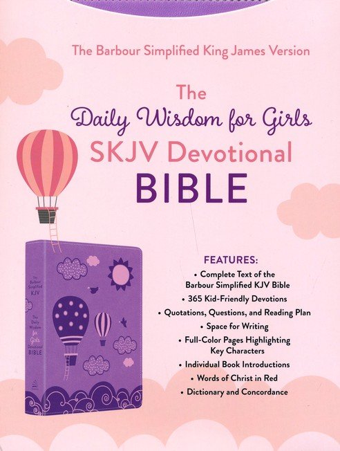 KJV Simplified Bible: Daily Wisdom for Girls Devotional Bible Lavender ...
