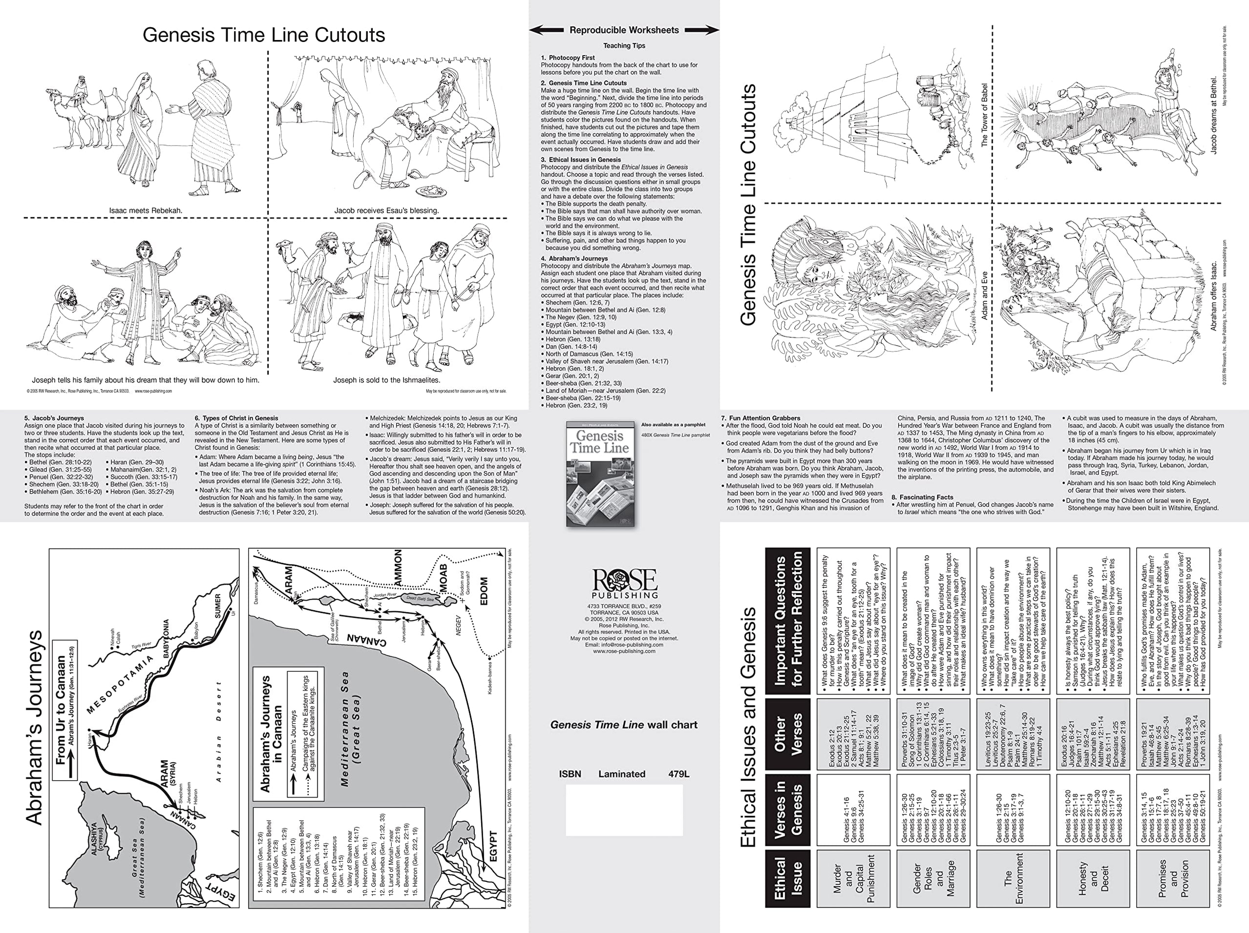 Genesis Time Line Laminated Chart — One Stone Biblical Resources