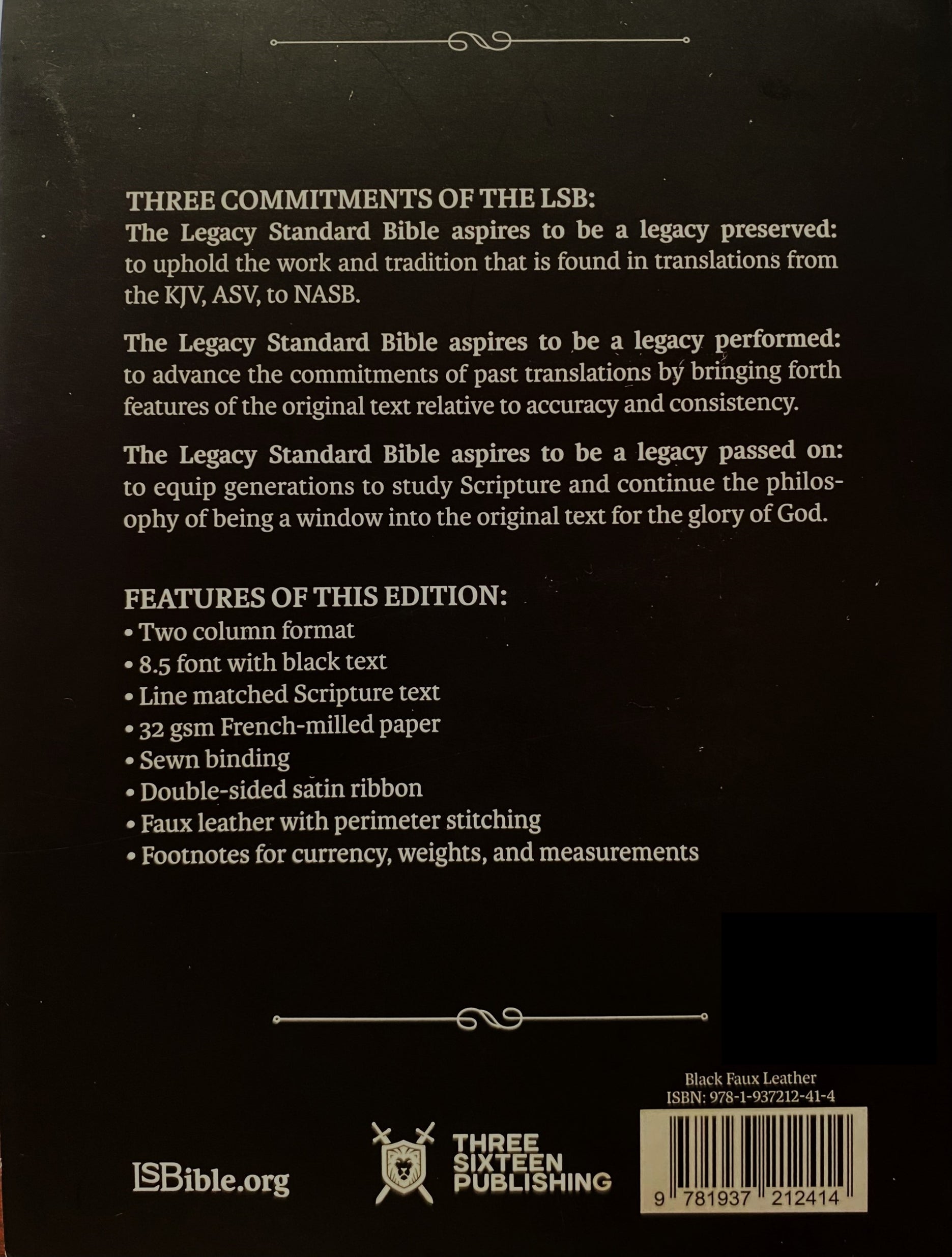 Legacy Standard Bible New Testament with Psalms and Proverbs — One ...