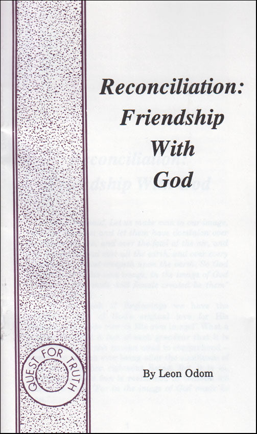 Reconciliation: Friendship With God — One Stone Biblical Resources