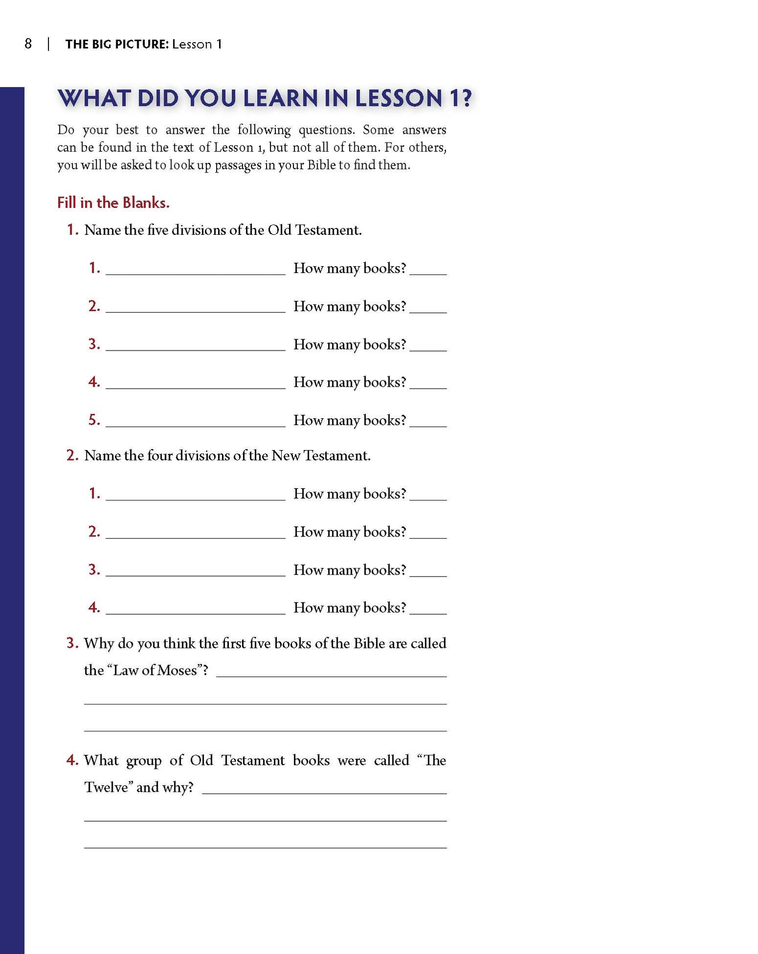 The Big Picture: A Guide to Learning the Bible's Story — One Stone ...