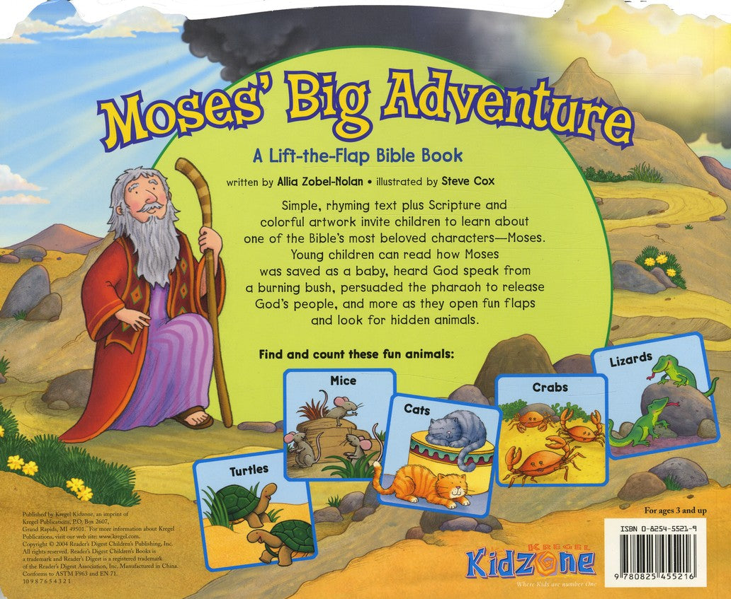 Moses' Big Adventure (A Lift-the-Flap Bible Book) — One Stone Biblical ...