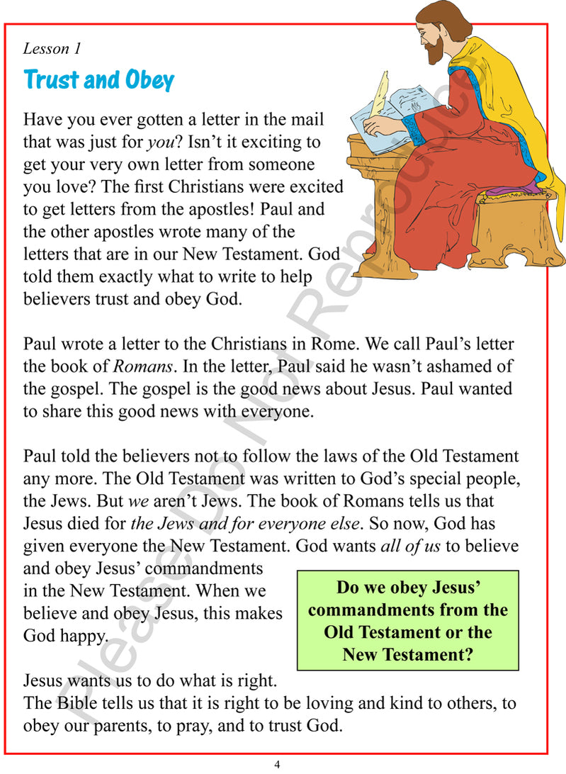 Letters from Heaven Level 1 Student Book — One Stone Biblical Resources