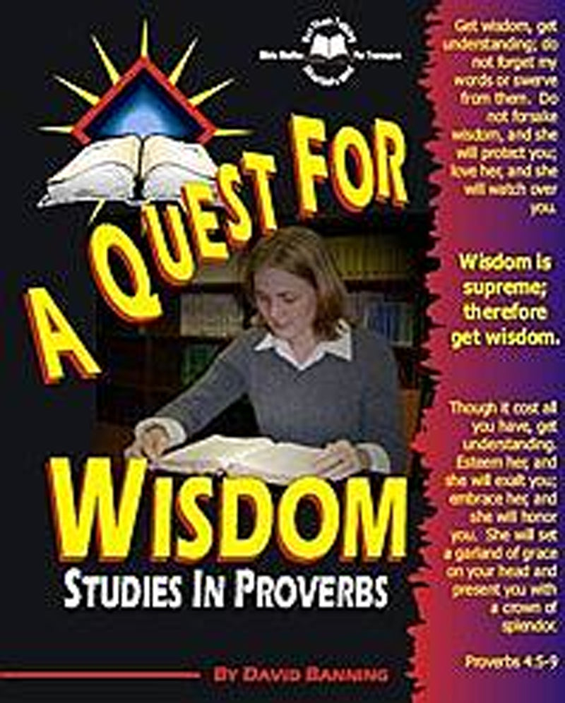 A Quest For Wisdom (top) — One Stone Biblical Resources