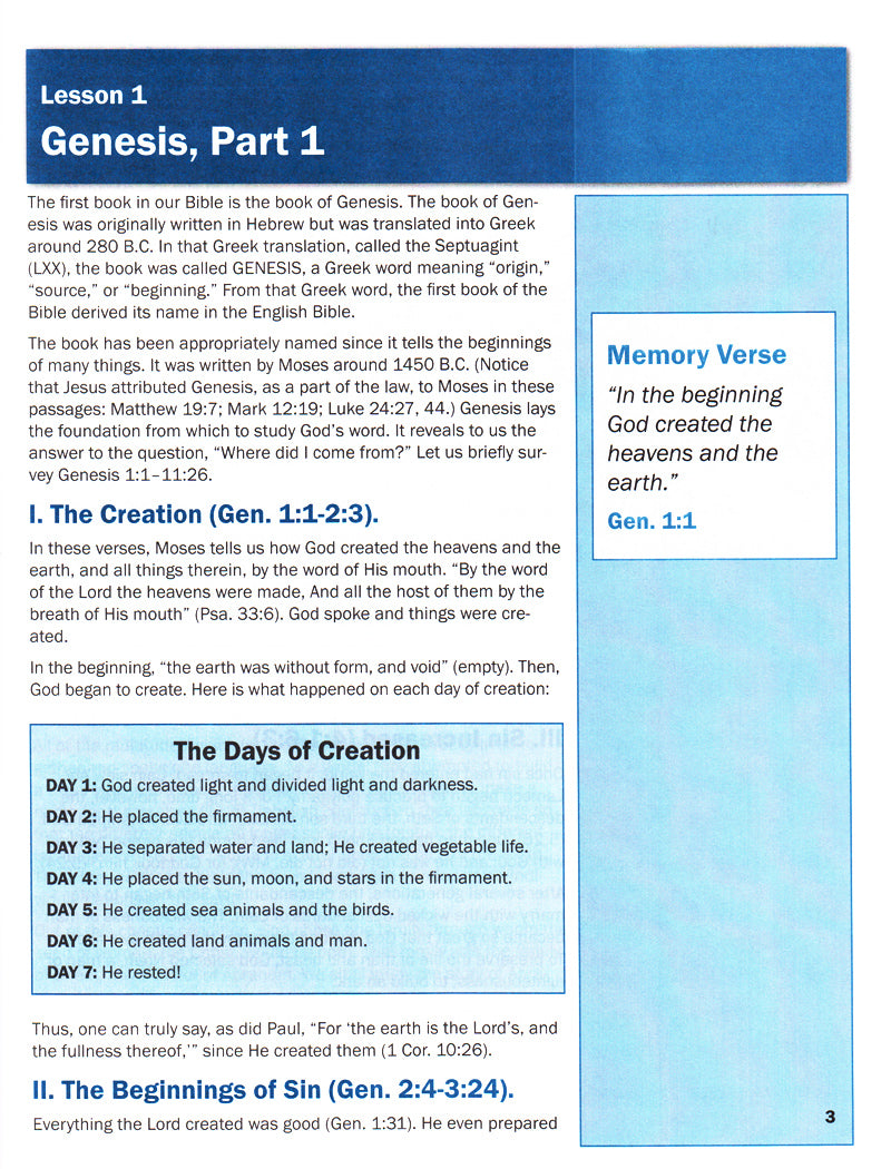 Old Testament Survey, Part 1 (Word in the Heart, 7:3) — One Stone ...
