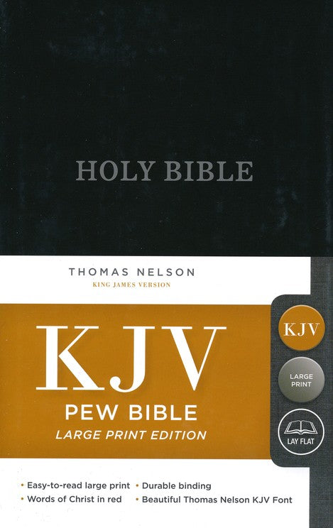 KJV Large Print Pew Bible, Comfort Print, Black — One Stone Biblical ...