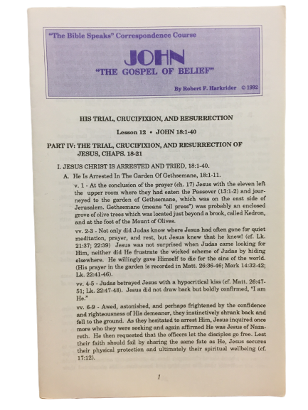 Gospel of John #12 — One Stone Biblical Resources