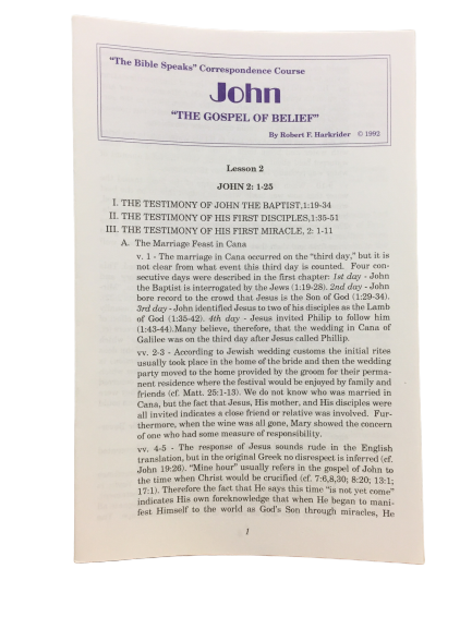 Gospel of John #2 — One Stone Biblical Resources