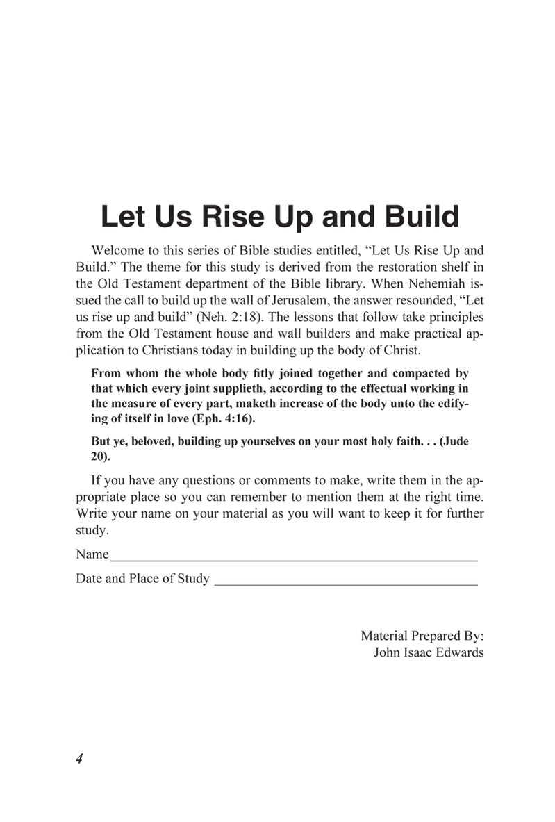Let Us Rise up and Build (top) — One Stone Biblical Resources