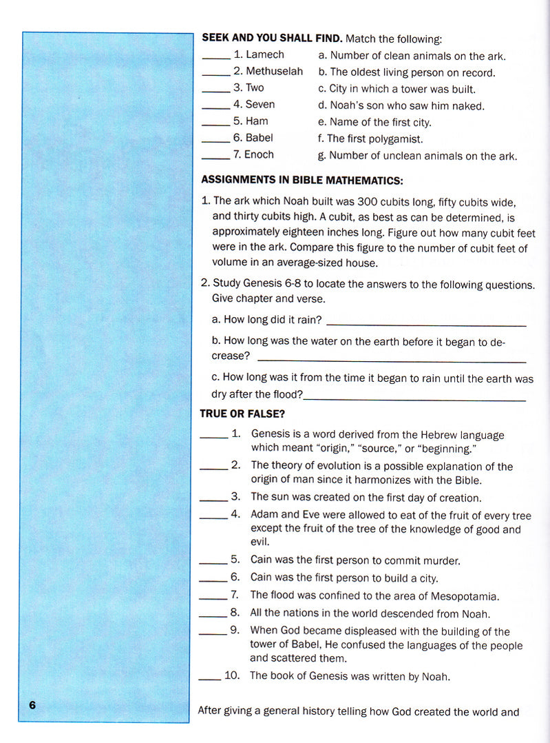 Old Testament Survey, Part 1 (Word in the Heart, 7:3) — One Stone ...